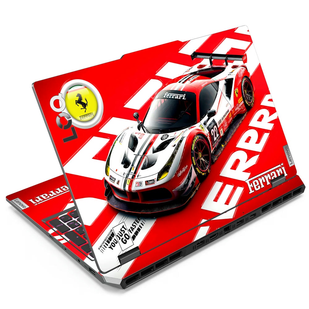 Ferrari Racing Car 3D Embossed Laptop Skin | Buy Online Now – SkinsLegend