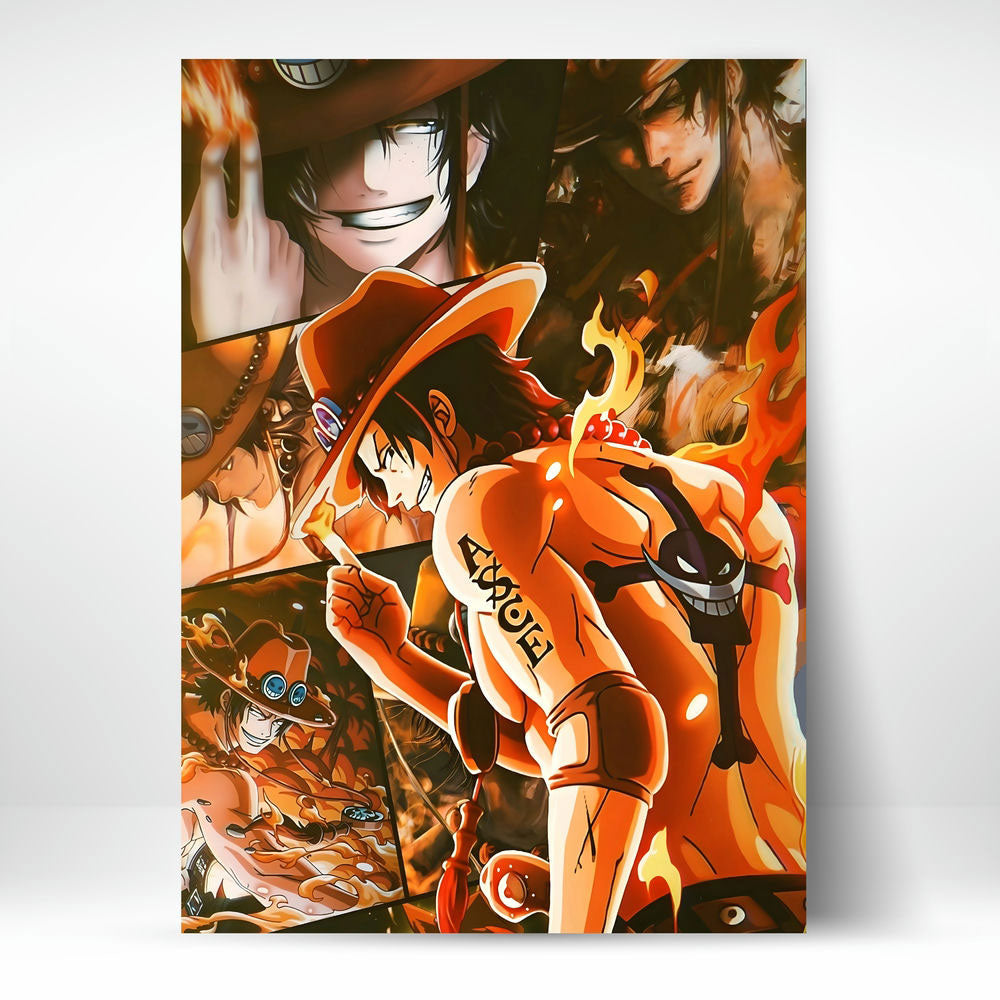 High-Quality Metal Posters - One Piece Portgas D Ace OP20 | Vibrant ...