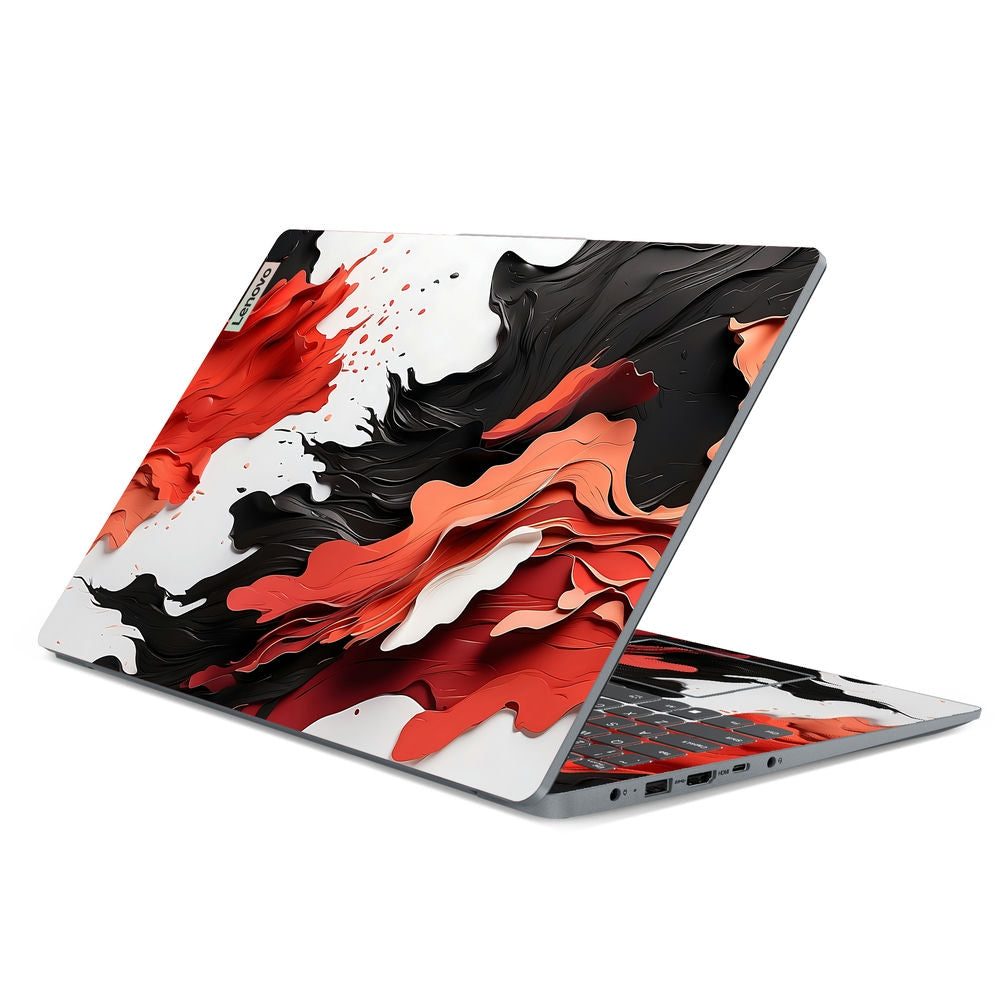 Shop Red Black Ink Art Laptop Skin for Lenovo | Buy Online Now ...