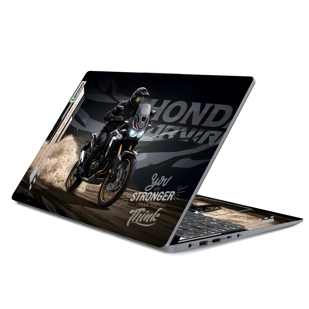 Shadow Rider Minimalist Motorcycle Art Laptop Skin | 3D Embossed 3M ...