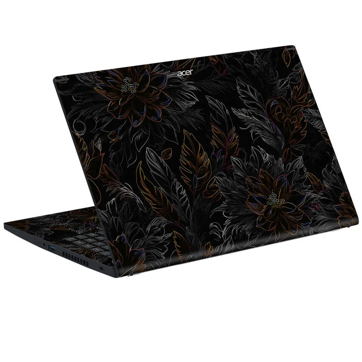 Dark Golden Floral Texture 3D Embossed Laptop Skin | Buy Online Now ...