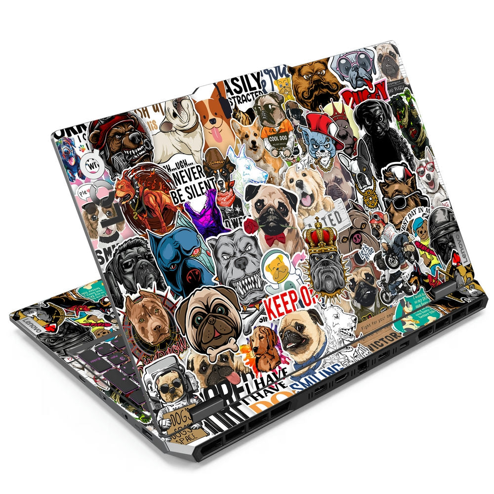 Shop Cute Dog Sticker Bomb Laptop Skin for Lenovo LOQ | Buy Online Now ...