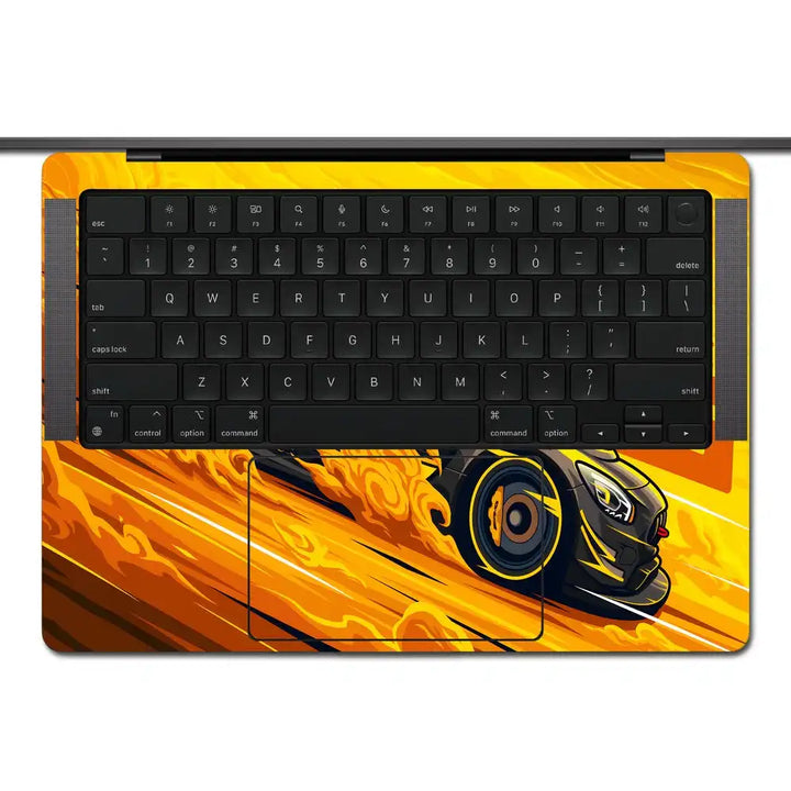 Mercedes AMG GT3 Yellow Laptop Skin for MacBook | Buy Online Now ...
