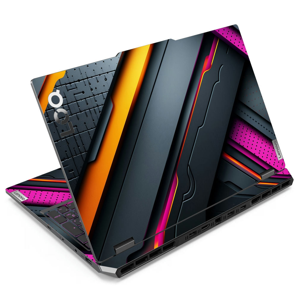 Shop Futuristic Neon Striped Panels Laptop Skin for Lenovo LOQ | Buy ...