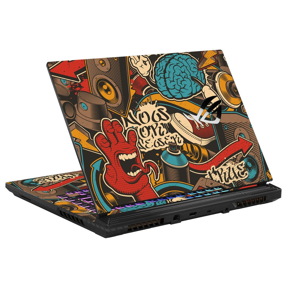 Shop Spray Brain Graffiti_UV Laptop Skin for Asus | Buy Online Now ...