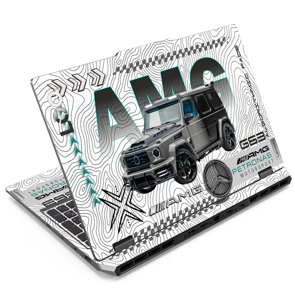 AMG G63 SUV White3D Embossed Laptop Skin | Buy Online Now – SkinsLegend