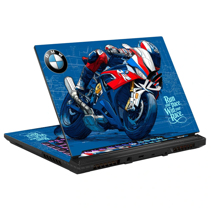 BMW S1000RR M Color Racing Bike Laptop Skin | 3D Embossed 3M Vinyl ...