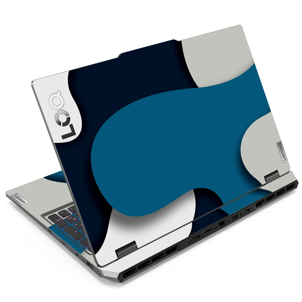 Shop Blue and Gray Abstract Patchwork Laptop Skin for Lenovo LOQ | Buy ...
