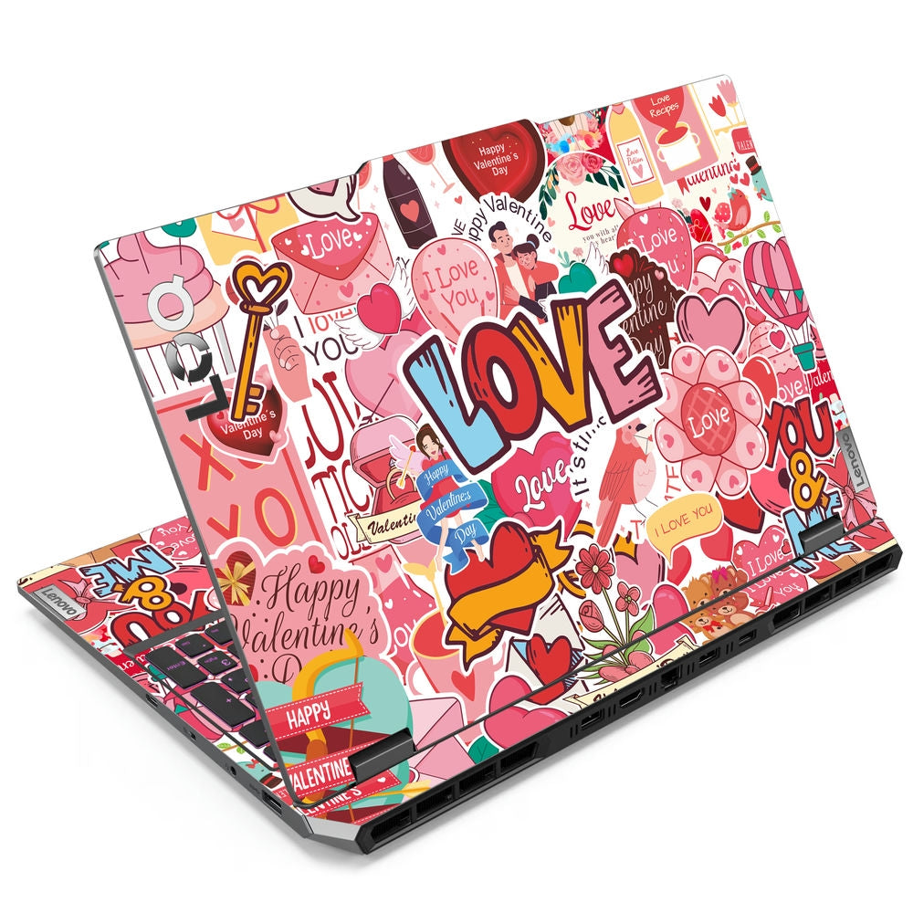 Shop Valentines Day Sticker Bomb Laptop Skin for Lenovo LOQ | Buy ...