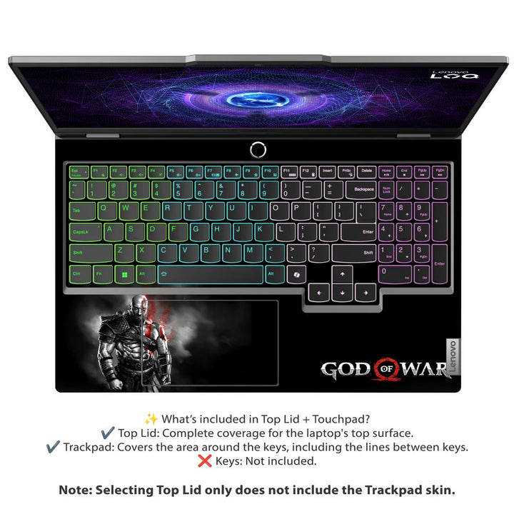 Shop Kratos God of War Smoky Silhouette Laptop Skin for Lenovo LOQ | Buy Online Now – SkinsLegend