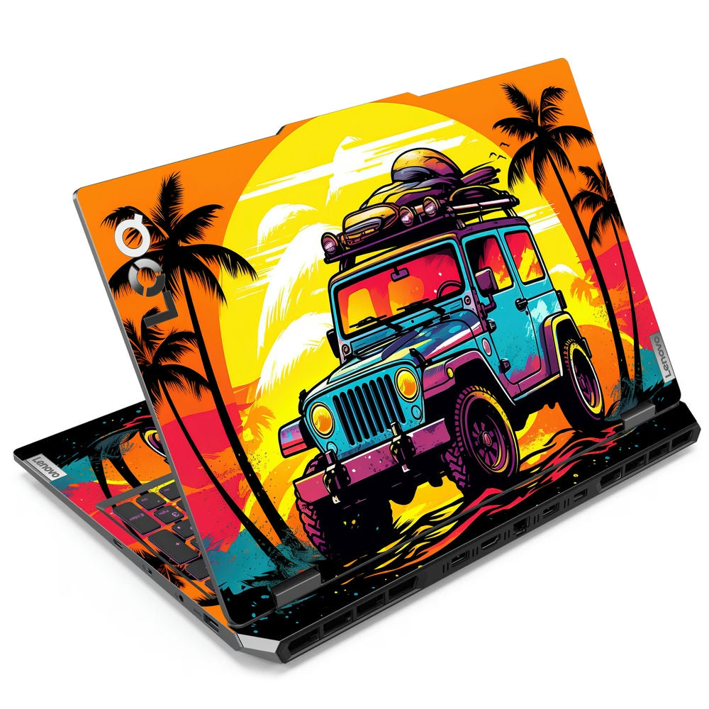 Shop Retro Beach Jeep Laptop Skin for Lenovo LOQ | Buy Online Now ...