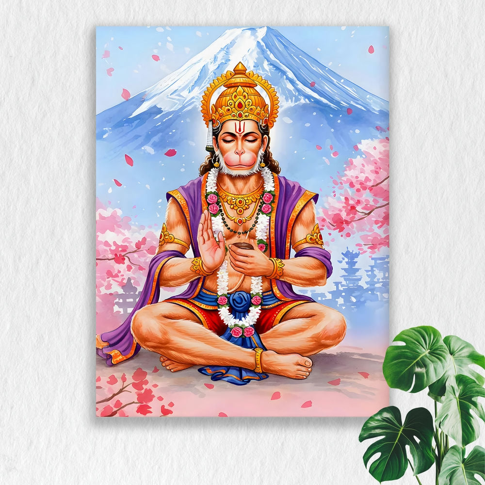 Self Adhesive Textured Vinyl Poster - Lord Hanuman Divine Protector ...