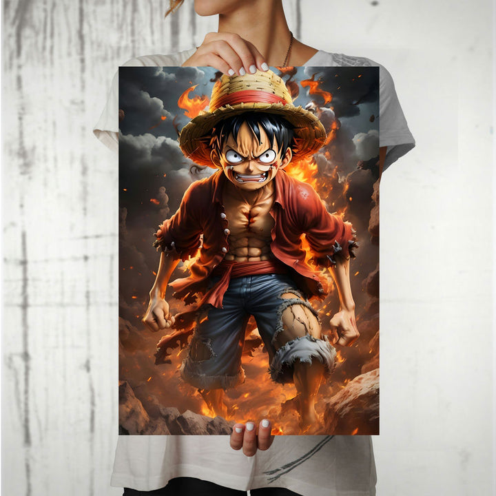 High-Quality Metal Posters - One Piece Monkey D Luffy OP15 | Vibrant ...