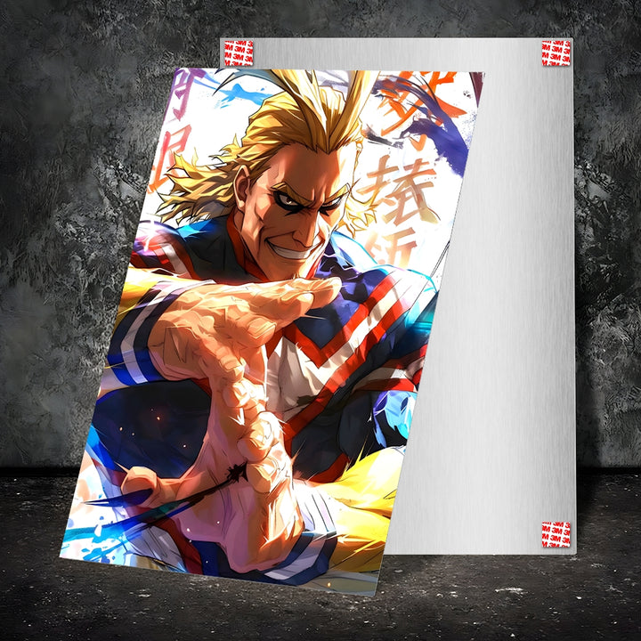 High-Quality Metal Posters - Anime All Might | Vibrant Colors & Sharp ...