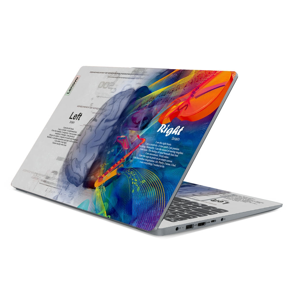 Shop Left Right Blue Brain Laptop Skin for Lenovo | Buy Online Now ...