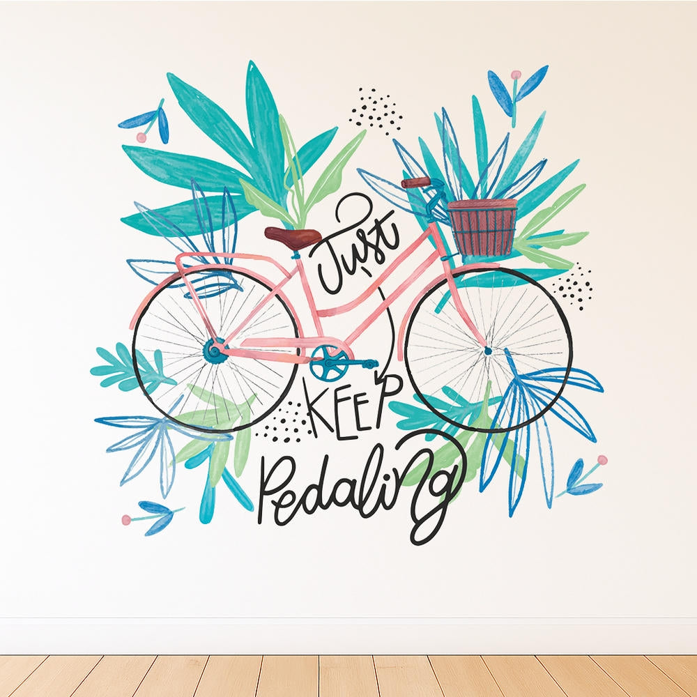 Keep Pedaling Bike Premium Large Size Wall Decal | Buy Online Now ...