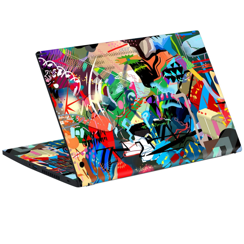 Shop Multicolour Graffiti Art Laptop Skin for Acer | Buy Online Now ...