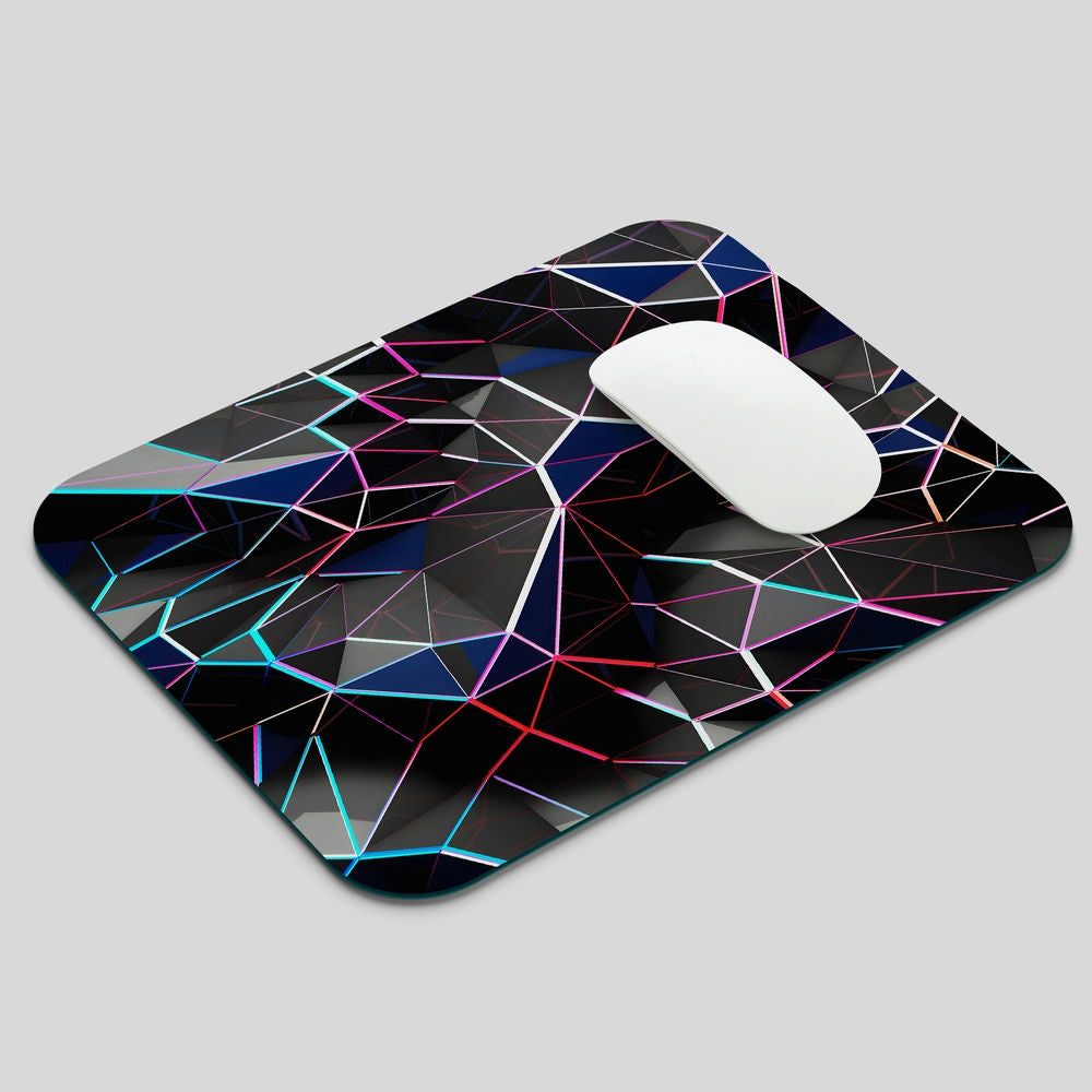 Stylish Tech WireframeAbstract Fluid Art Mouse Pad - Premium Desk ...
