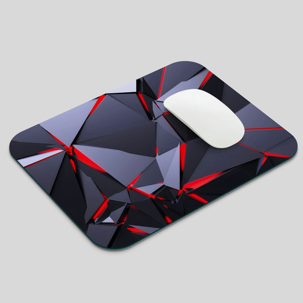 Stylish Crimson GeometryAbstract Fluid Art Mouse Pad - Premium Desk ...