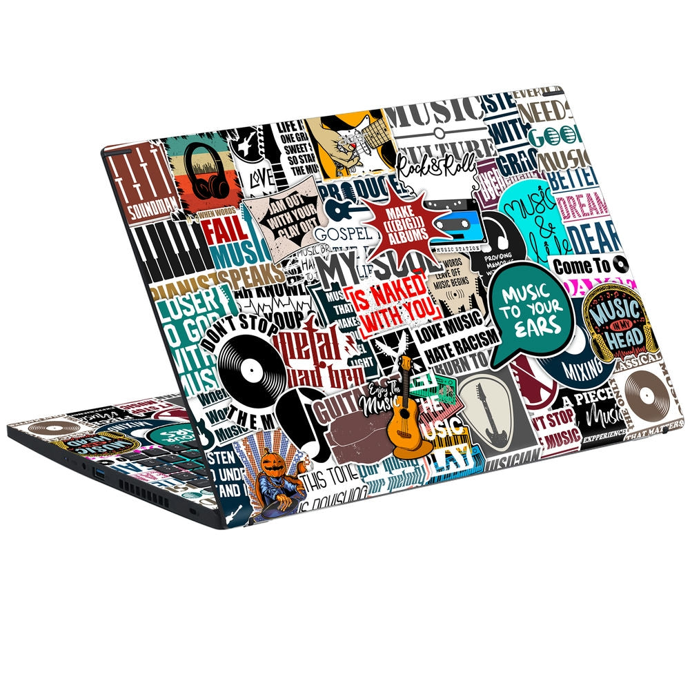Shop Music Sticker Bomb Laptop Skin for Acer | Buy Online Now – SkinsLegend