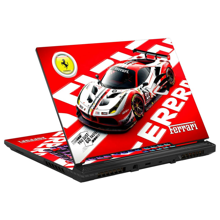 Ferrari Racing Car 3D Embossed Laptop Skin | Buy Online Now – SkinsLegend