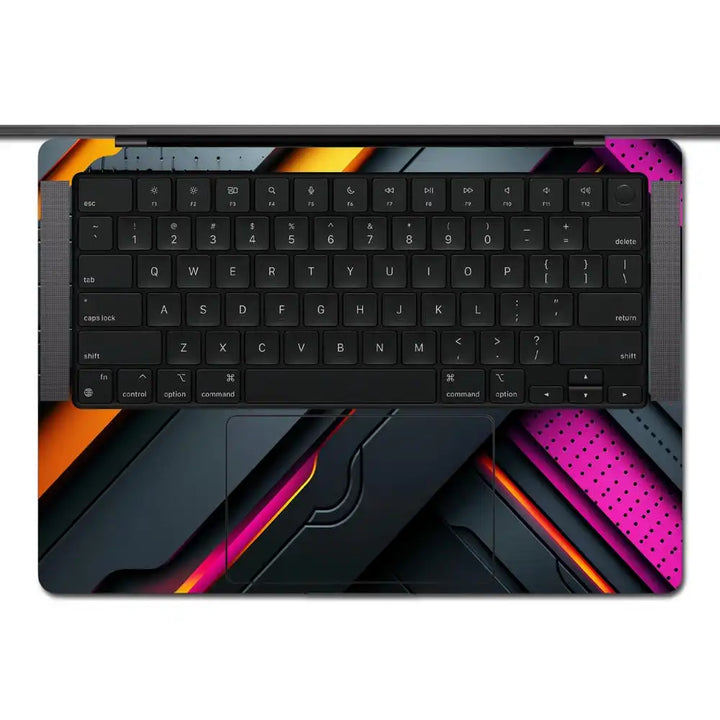 Futuristic Neon Striped Panels Laptop Skin for MacBook | Buy Online Now ...