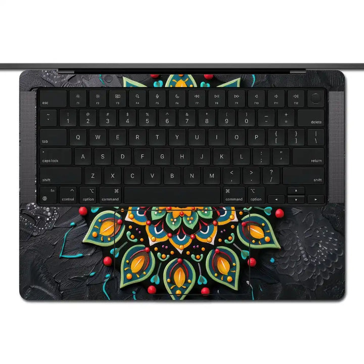 Ornate Green and Orange Mandala Laptop Skin for MacBook | Buy Online ...