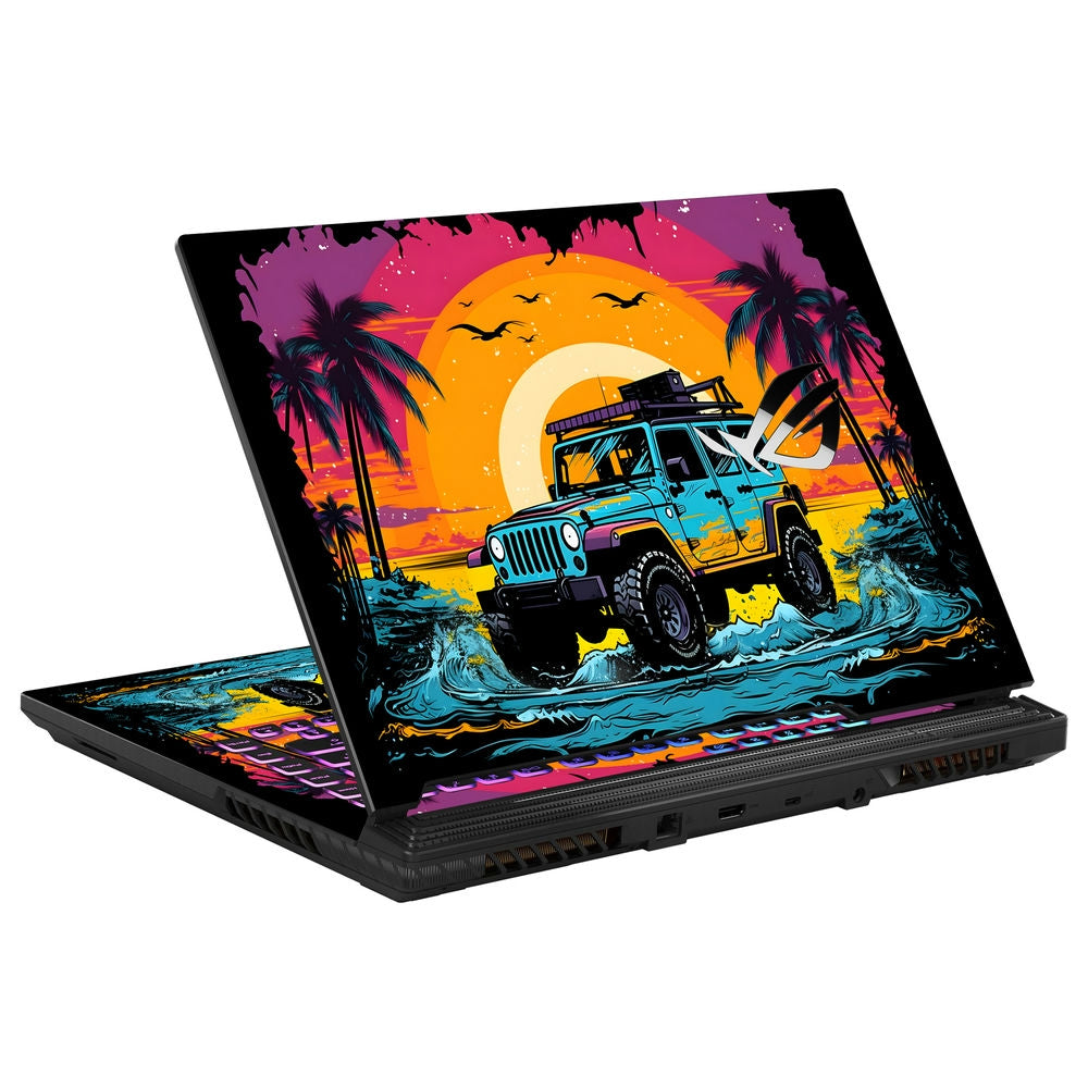 Shop Sunset Adventure Jeep Laptop Skin for Asus | Buy Online Now ...