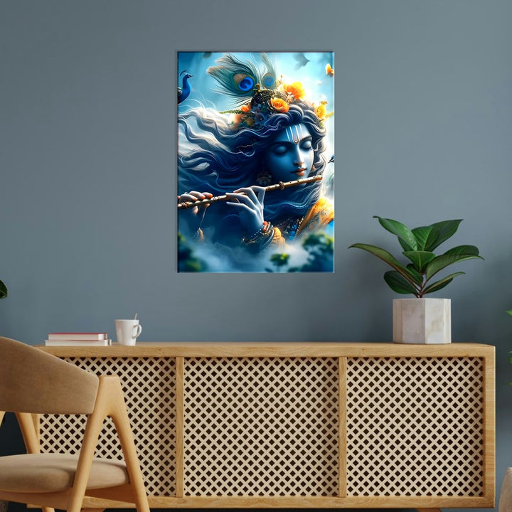 High-Quality Metal Posters - Lord Krishna LK04 | Vibrant Colors & Sharp ...