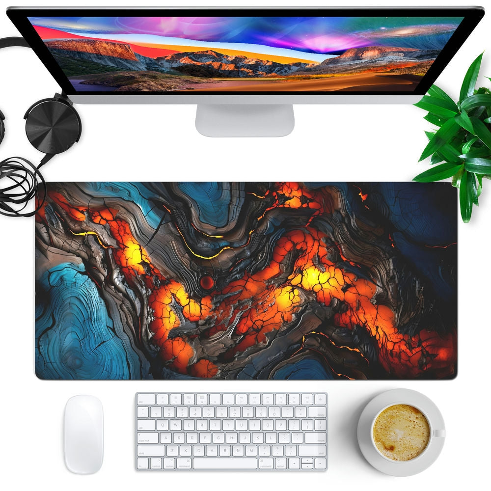 Optimize Your Gaming Experience with Volcanic Flow Anti-Slip Desk Mat ...