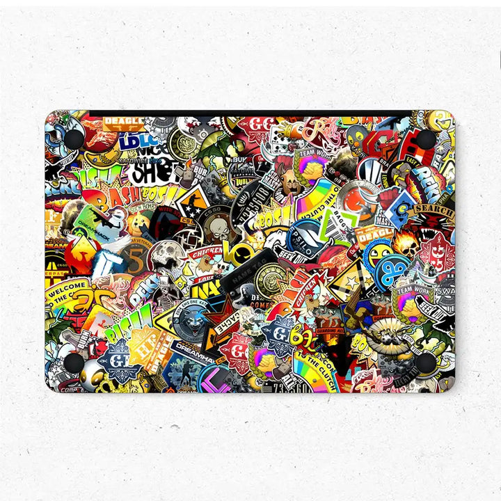 Colorful Sticker Bomb Collage Laptop Skin for MacBook | Buy Online Now ...