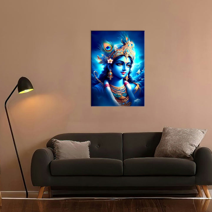 High-Quality Metal Posters - Lord Krishna LK07 | Vibrant Colors & Sharp ...