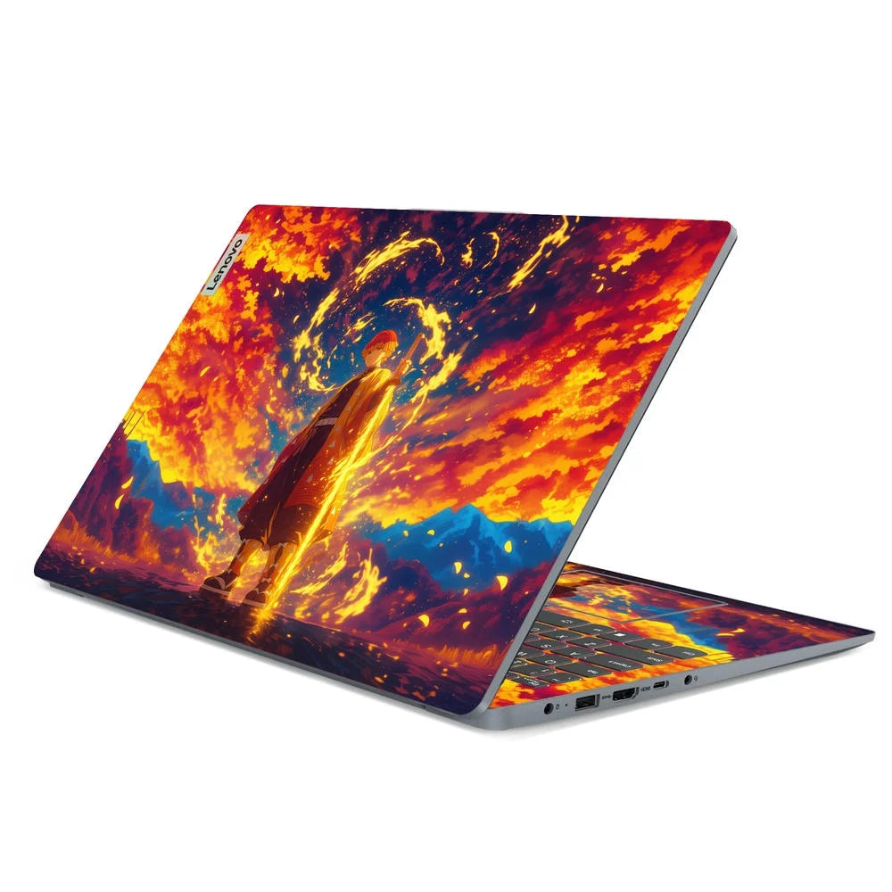 Zenitsu in Sunset 3D Embossed Laptop Skin | Buy Online Now – SkinsLegend