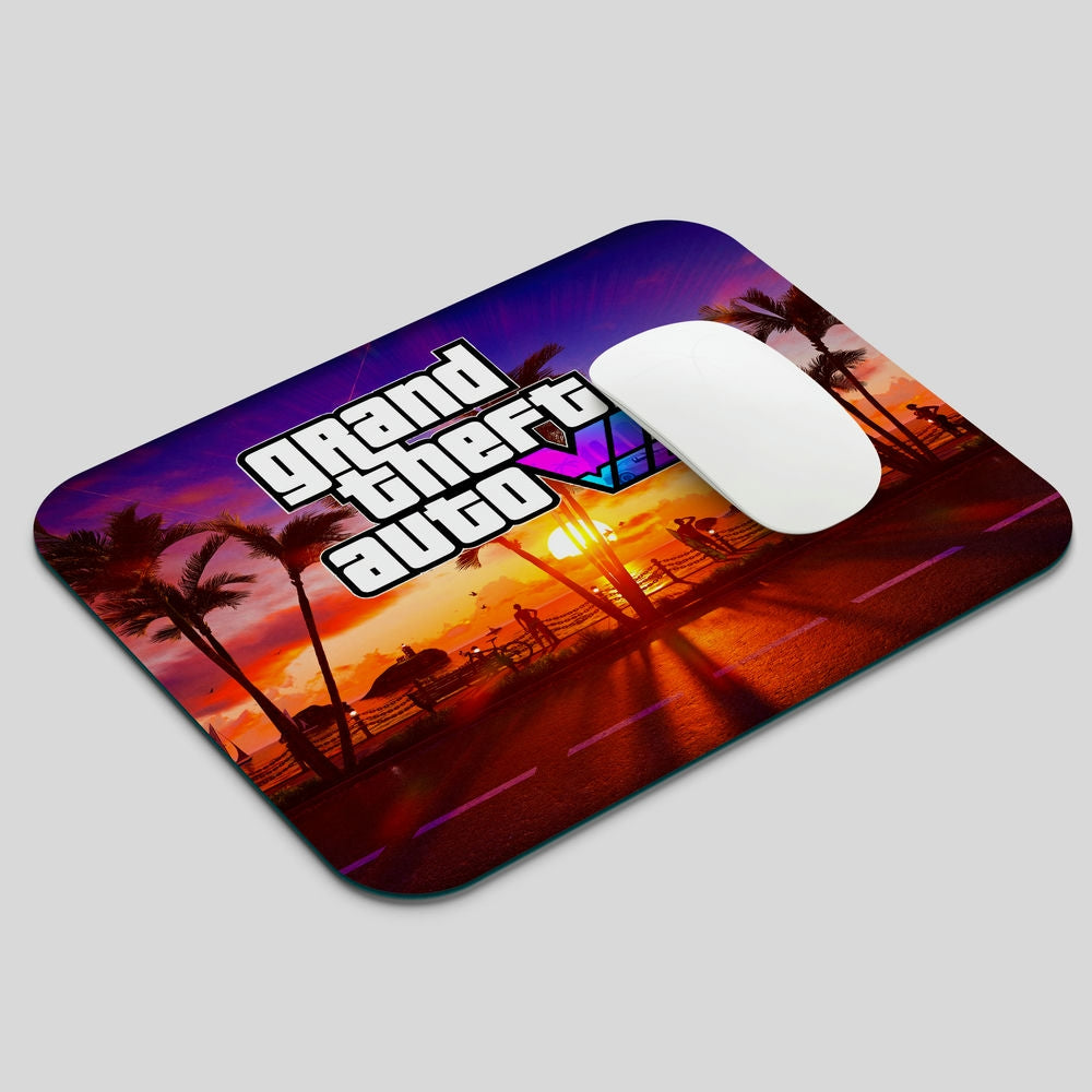 Stylish GTA 6 Tropical GlowAbstract Fluid Art Mouse Pad - Premium Desk ...