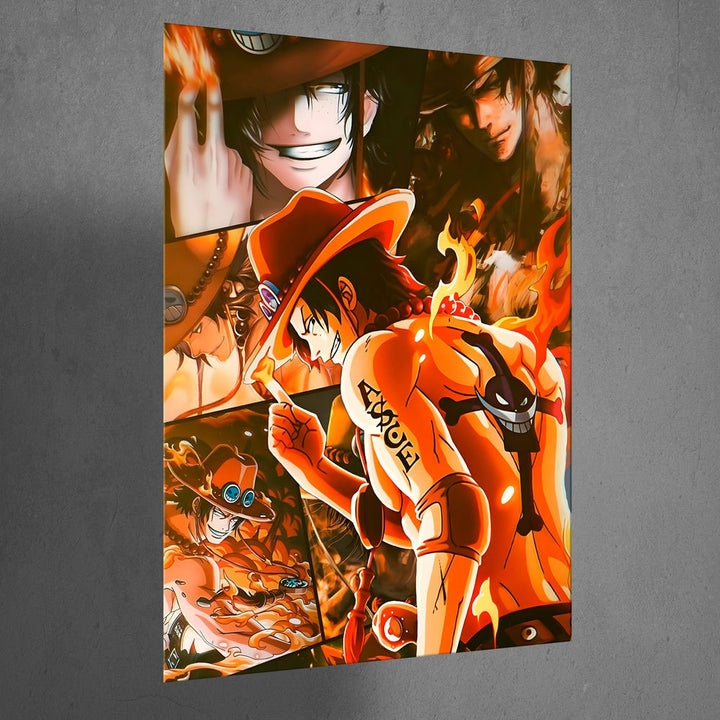 High-Quality Metal Posters - One Piece Portgas D Ace OP20 | Vibrant ...