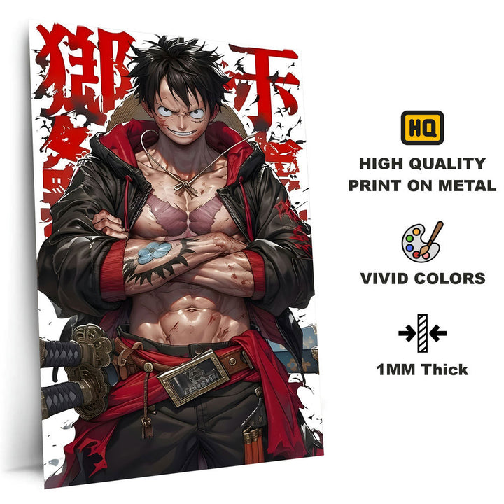 High-Quality Metal Posters - One Piece Monkey D Luffy OP02 | Vibrant ...