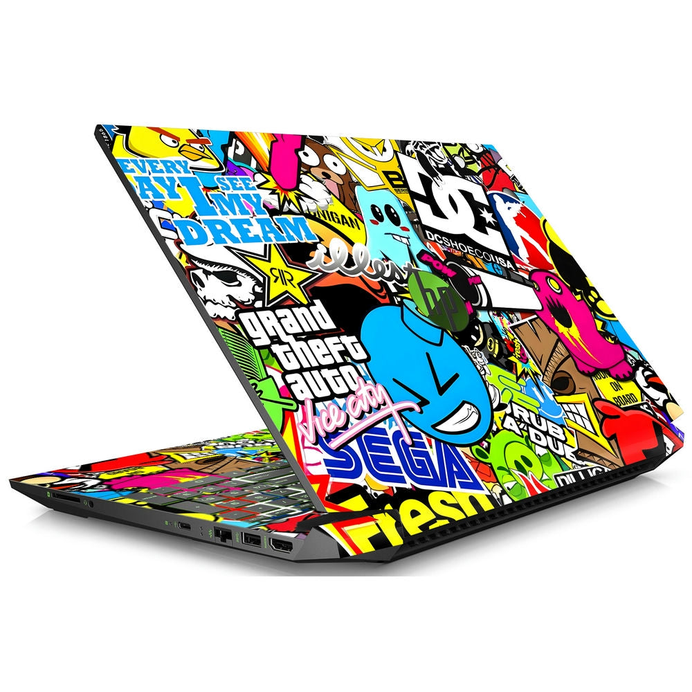 Shop Dg Sticker Bomb Laptop Skin for HP | Buy Online Now – SkinsLegend