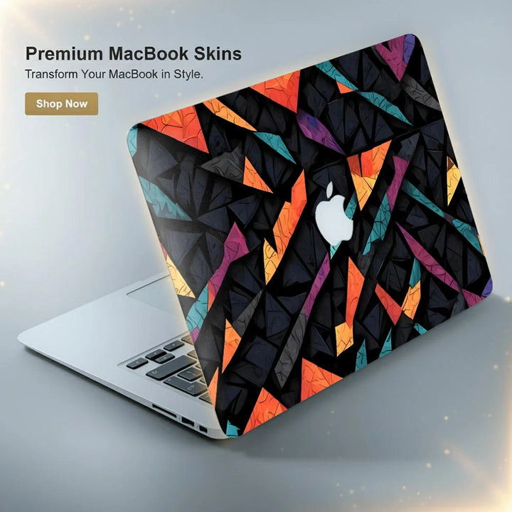 Multicolored Triangular Mosaic Art Laptop Skin for MacBook | Buy Online ...