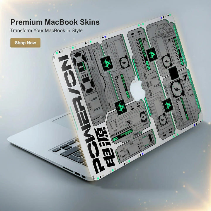Power Circuit Futuristic Tech Layout Laptop Skin for MacBook | Buy ...