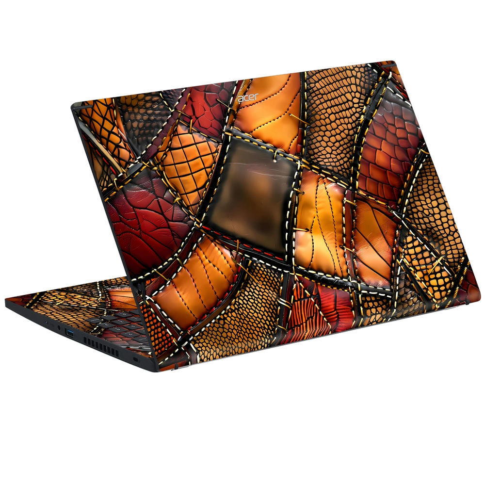 Shop Earthy Patchwork Abstract Laptop Skin for Acer | Buy Online Now ...