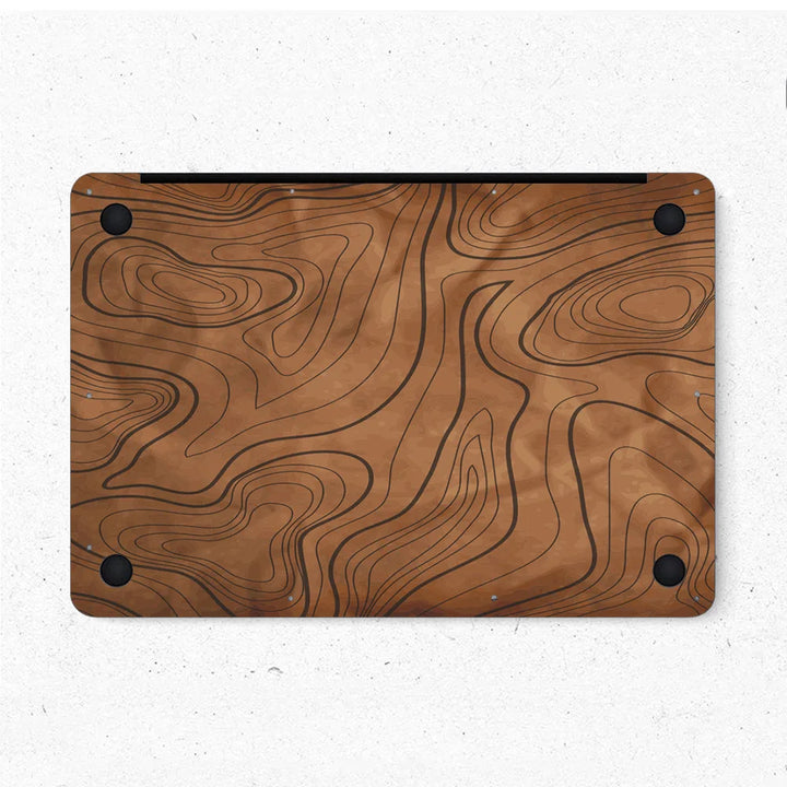 Dark Natural Wood Grain Texture Laptop Skin for MacBook | Buy Online ...