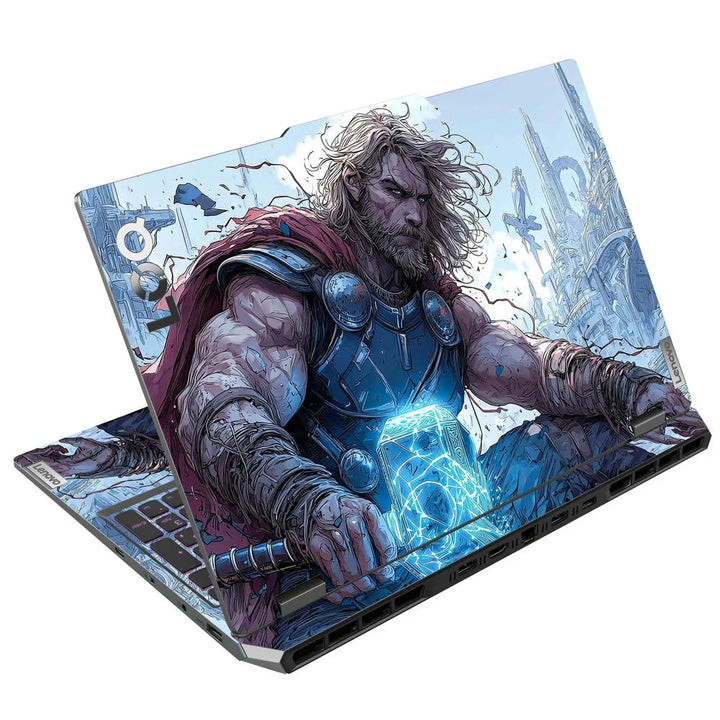 Thor with Lightning 3D Embossed Laptop Skin | Buy Online Now – SkinsLegend