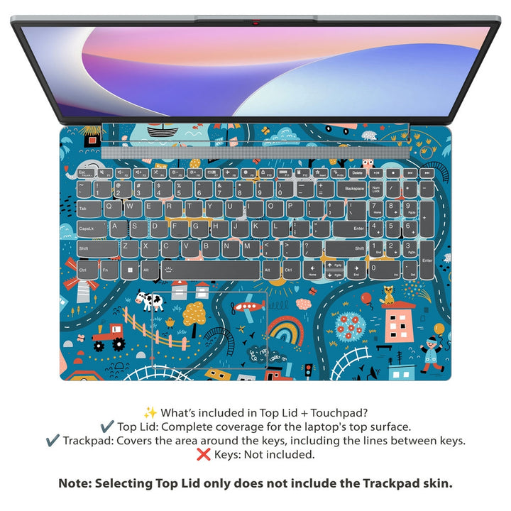 Shop Road Map Laptop Skin for Lenovo | Buy Online Now – SkinsLegend