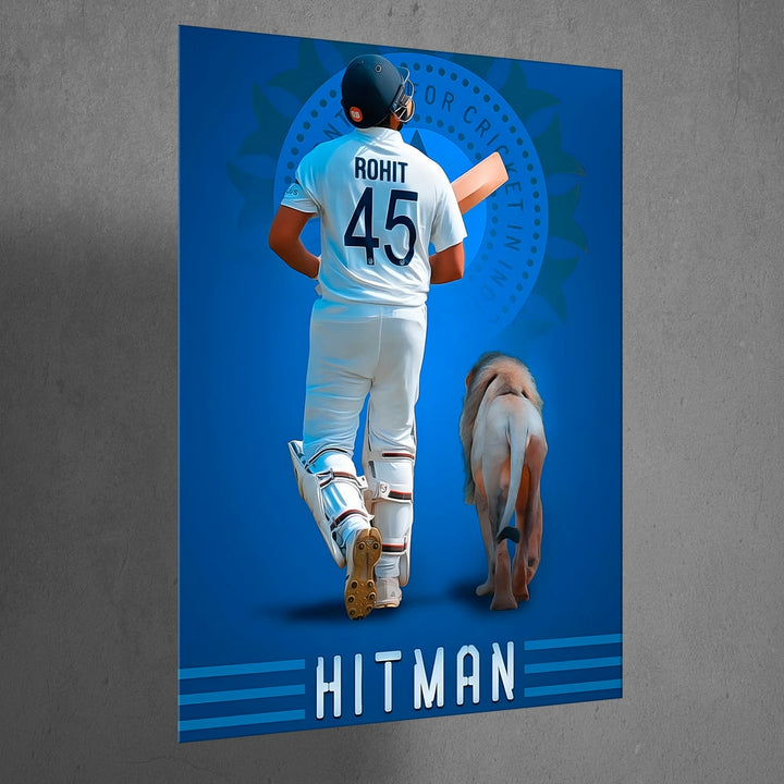 High-Quality Metal Posters - Indian Cricketer Rohit Sharma RS02 ...