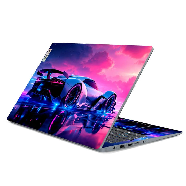 Futuristic Neon Supercar 3D Embossed Laptop Skin | Buy Online Now ...
