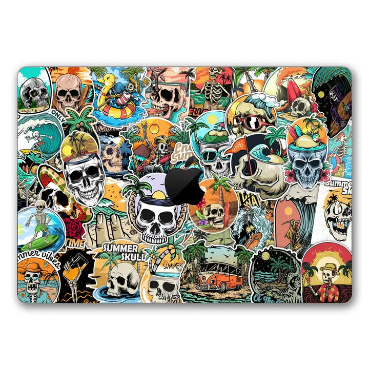Summer Skull Sticker Bomb Laptop Skin for MacBook | Buy Online Now ...