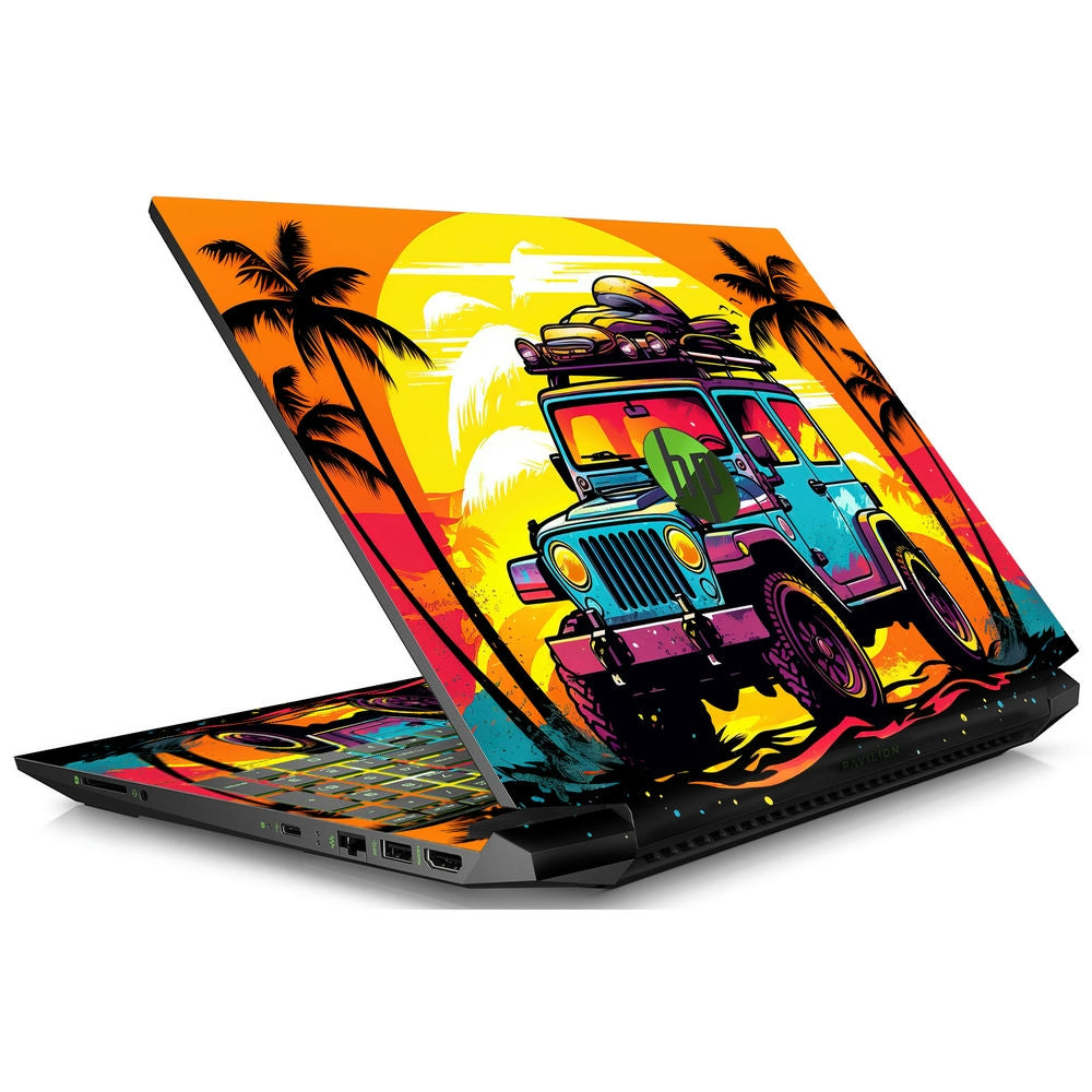 Shop Retro Beach Jeep Laptop Skin for HP | Buy Online Now – SkinsLegend