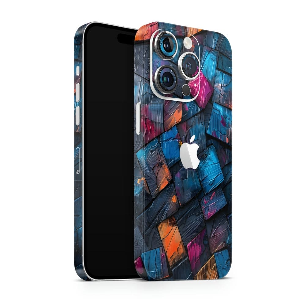 Apple iPhone Skin Wrap - Blue Wooden Bricks – SkinsLegend