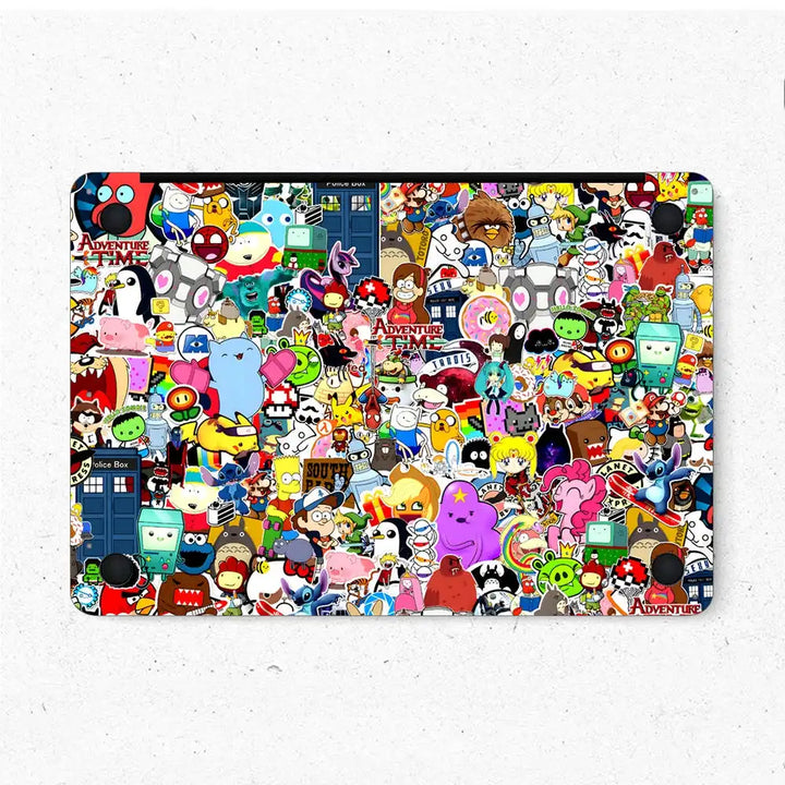 Cute Cartoon Characters Sticker Bomb Laptop Skin for MacBook | Buy ...
