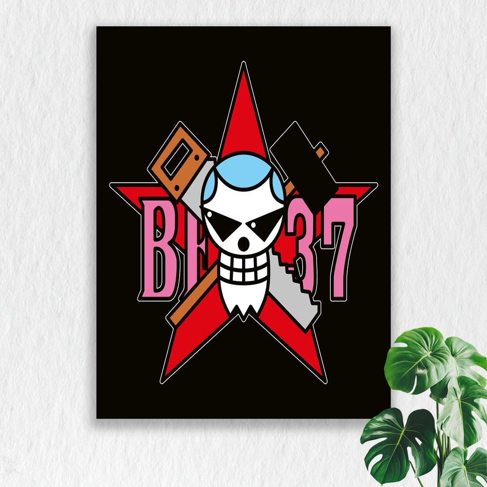 Self Adhesive Textured Vinyl Poster - One Piece Pirate Rebel Emblem ...